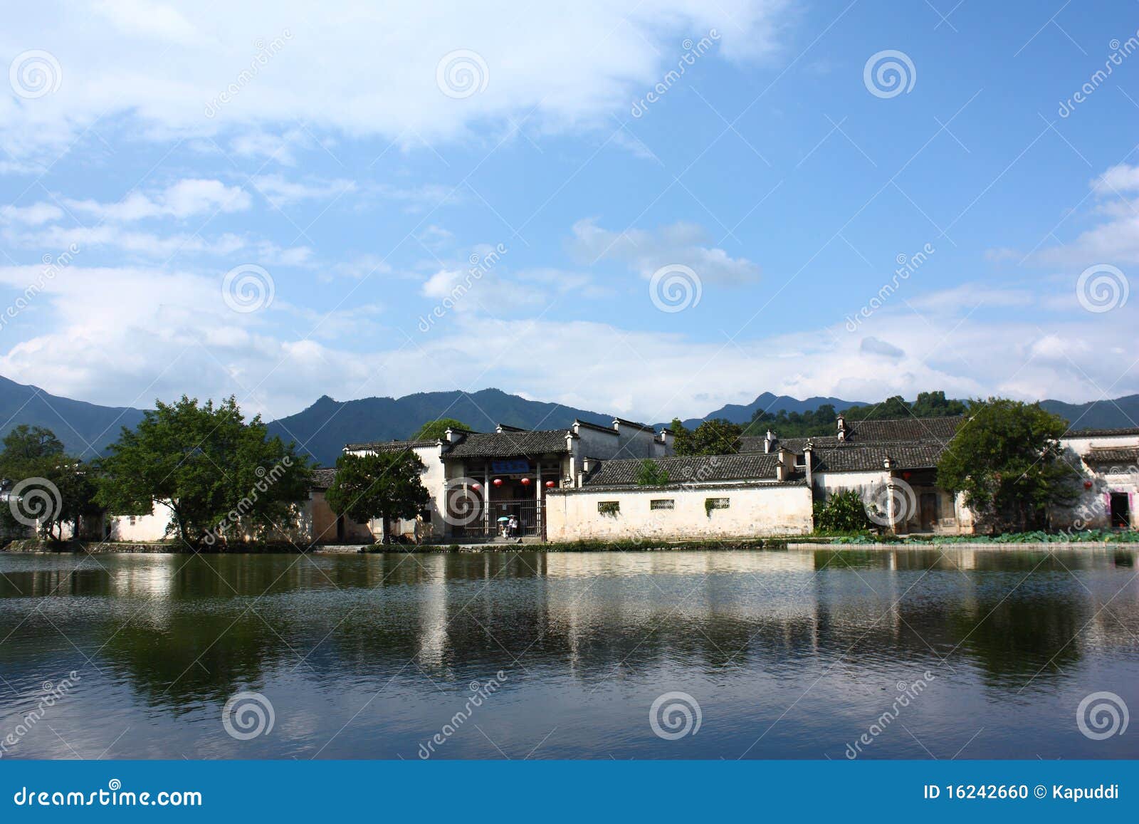 Chinese Hongcun Village stock photo. Image of famous - 16242660