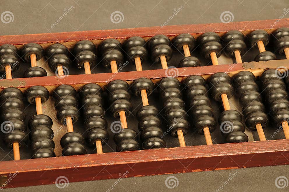 Chinese, Horizontal Picture of an Ancient Chinese Abacus Stock Image ...