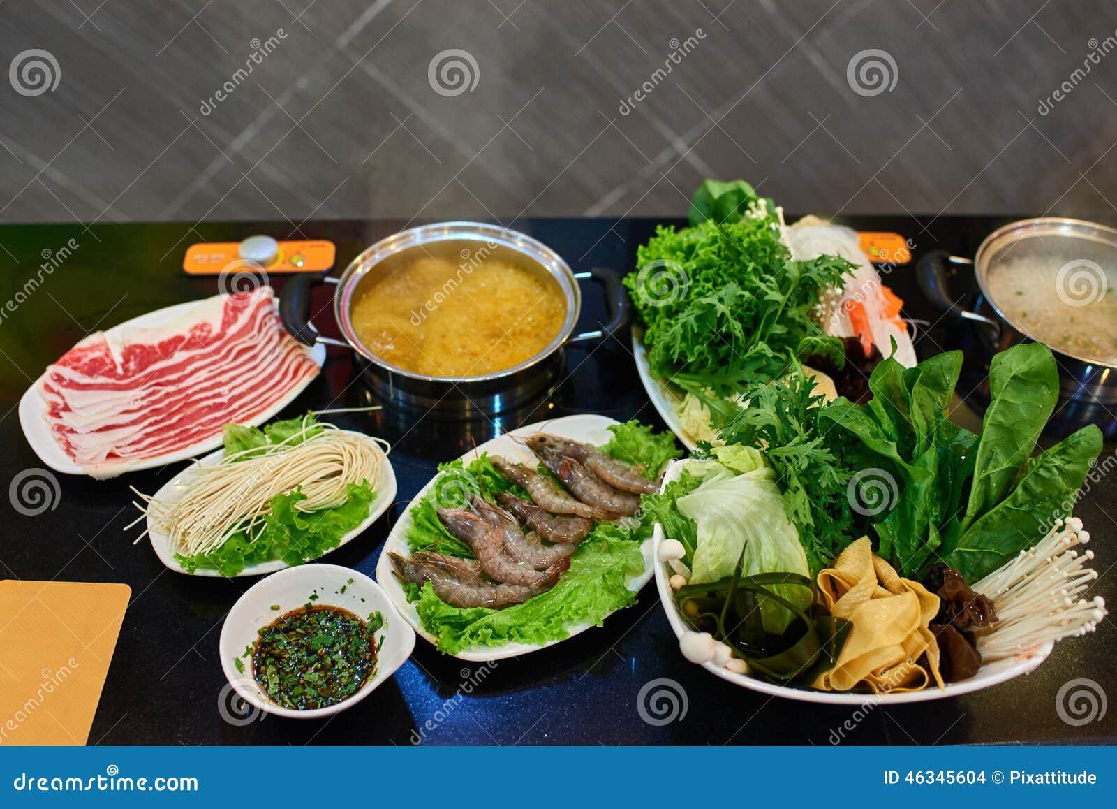 Chinese Hot Pot Restaurant Beijing China Stock Photo - Image of shrimps ...