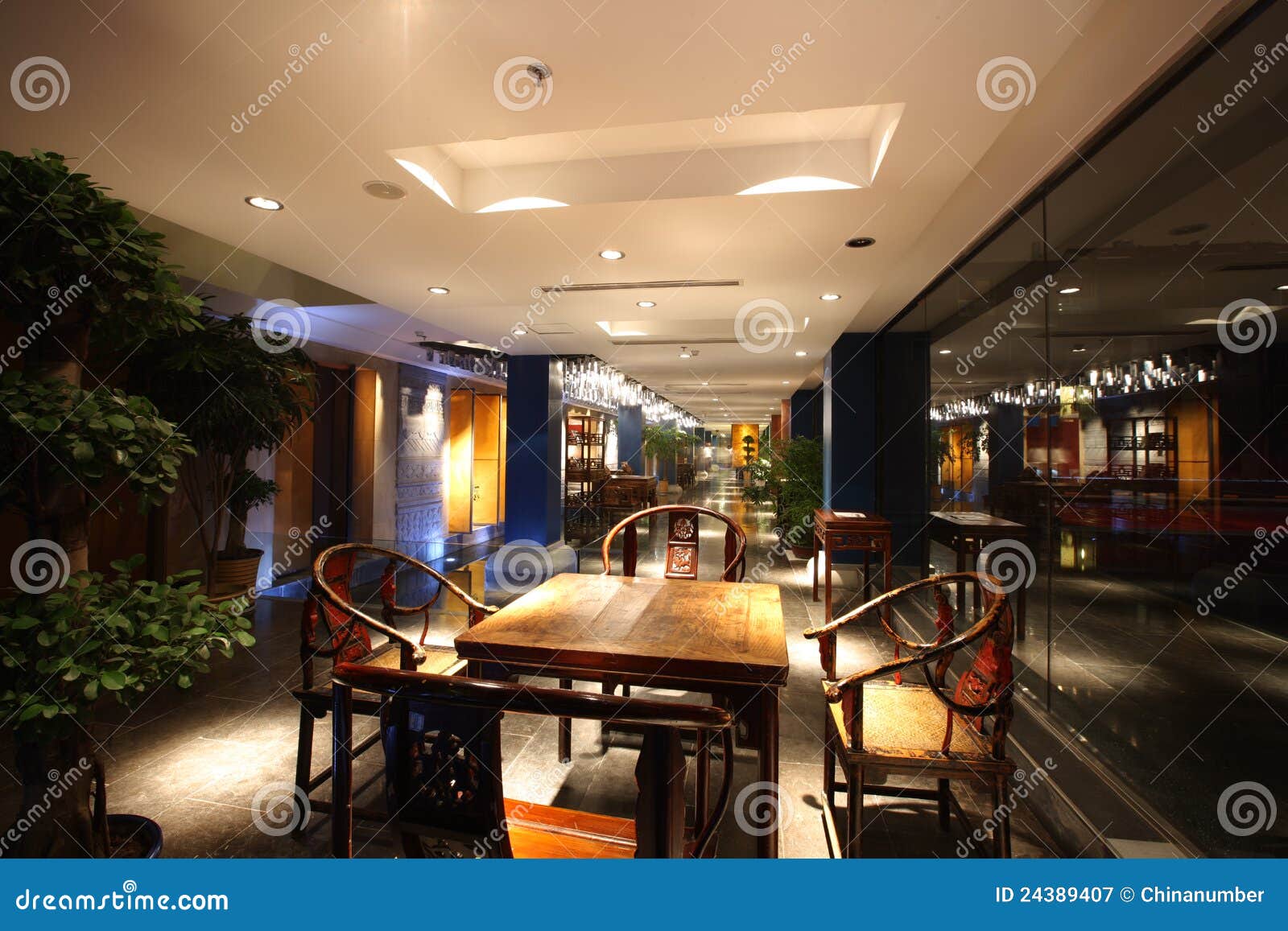 Chinese hotel stock image. Image of table, decoration - 24389407
