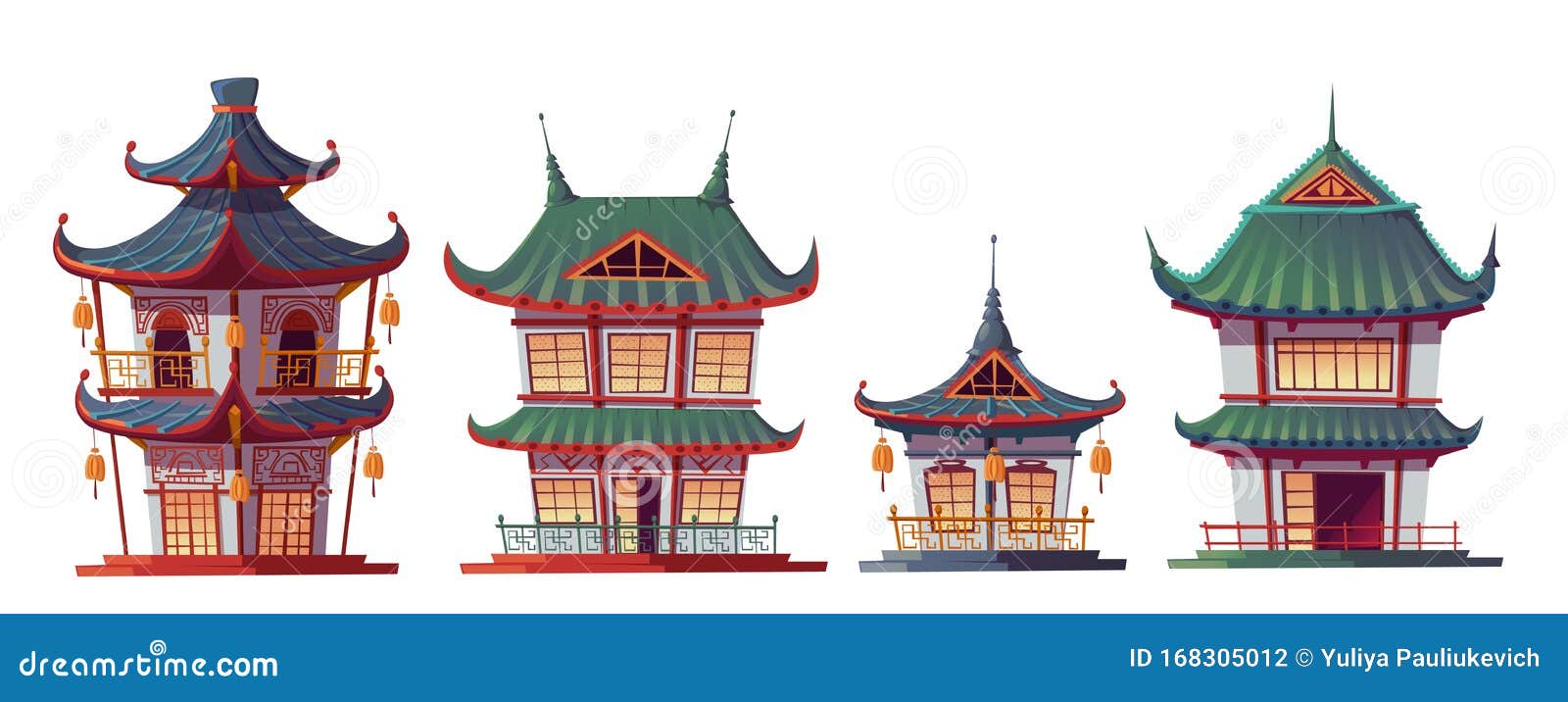 Traditional Chinese House Building Cartoon Stock Vector - Illustration ... Traditional Chinese House Building Cartoon Stock Vector - Illustration ...