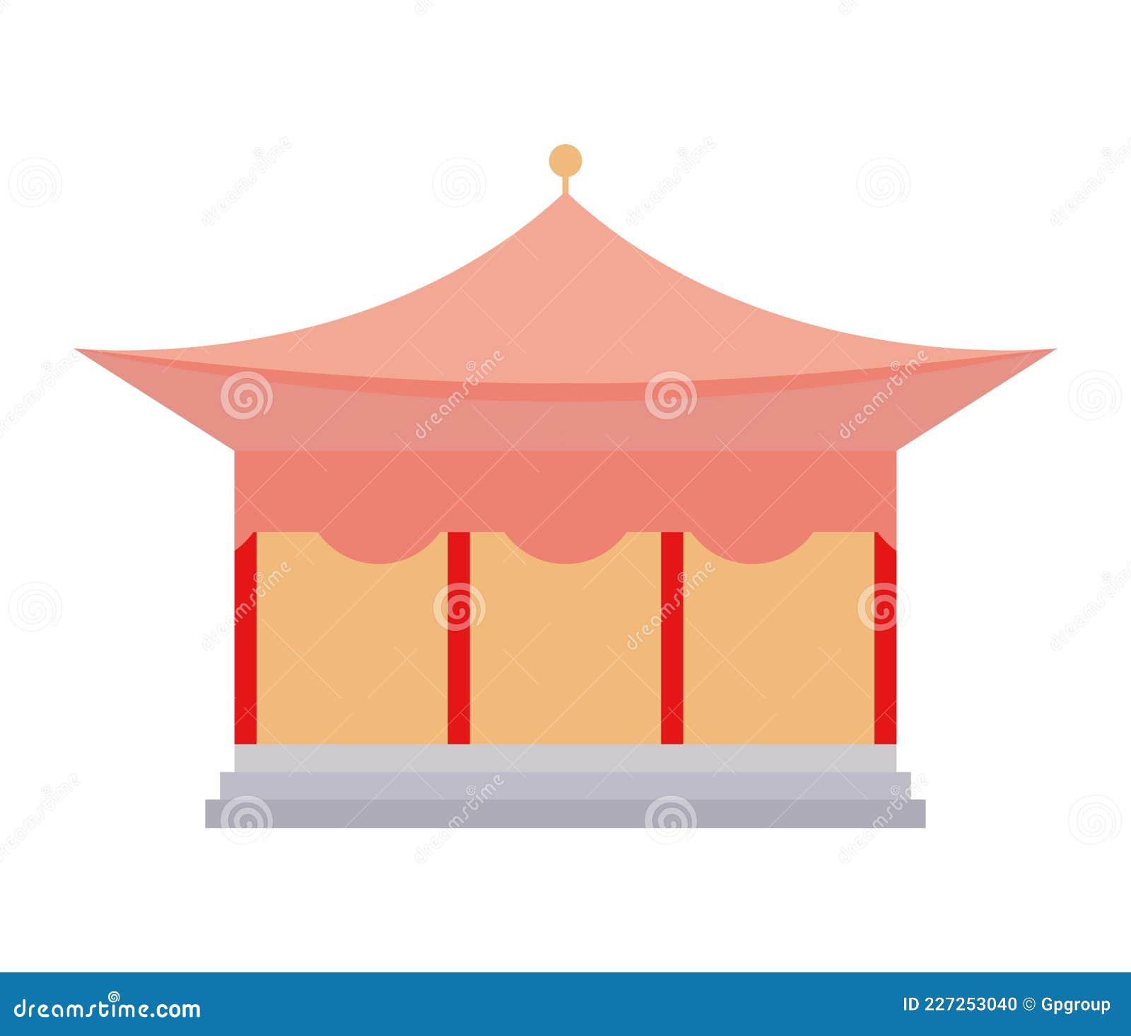 Chinese house design stock vector. Illustration of china - 227253040