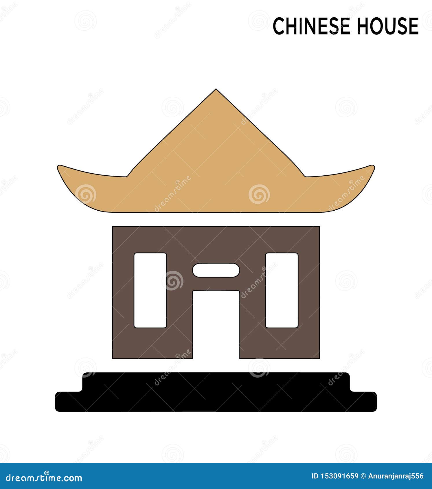 Chinese House Icon Symbol Design Stock Vector - Illustration of graphic ...