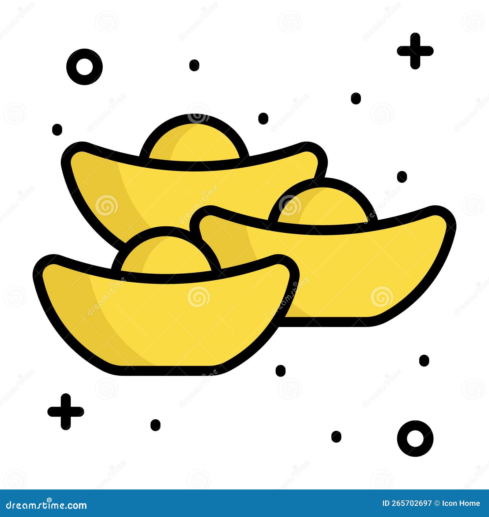 Chinese Ingots Vector Design in Modern Style Stock Vector ...