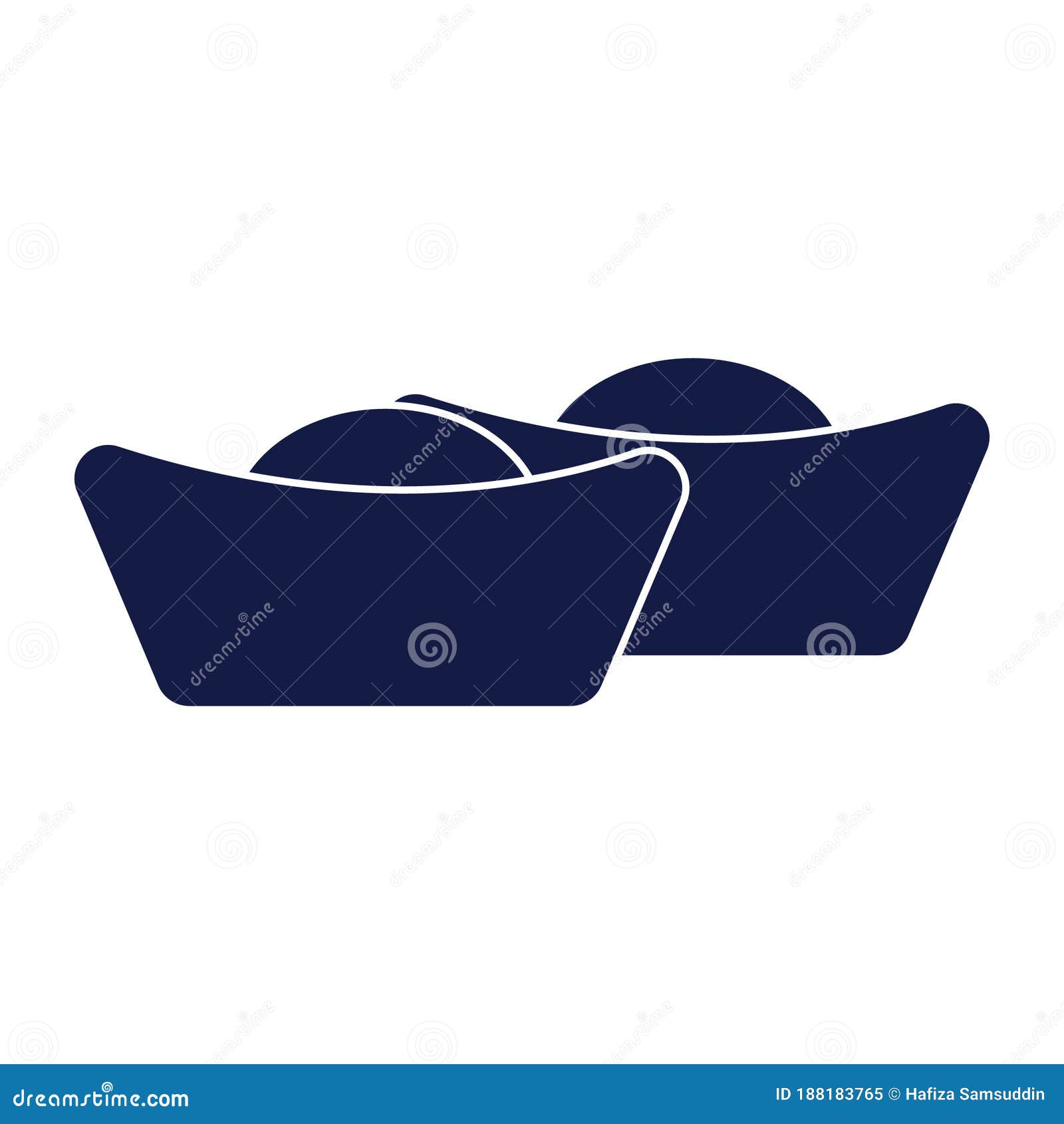Chinese Ingots. Vector Illustration Decorative Design Stock Vector ...