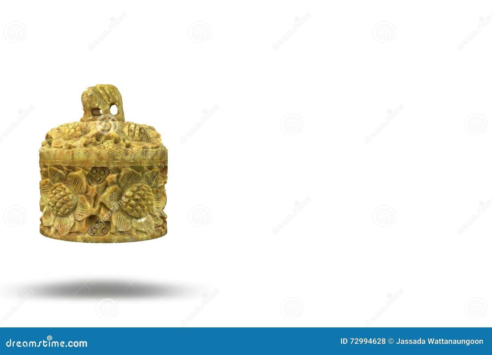 Chinese Jade Box Isolated on White. Stock Photo - Image of jadestone ...