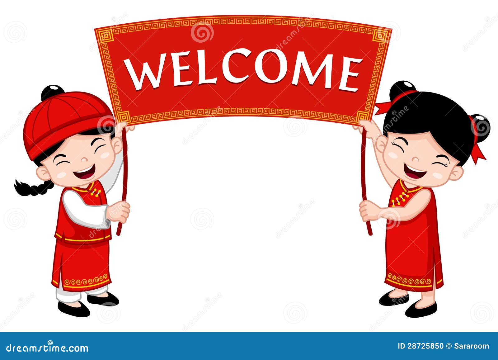 Chinese Kids stock vector. Illustration of card, childhood - 28725850