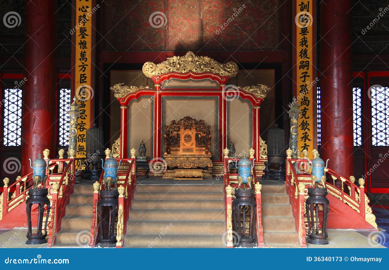Chinese King s throne stock image. Image of travel, golden - 36340173