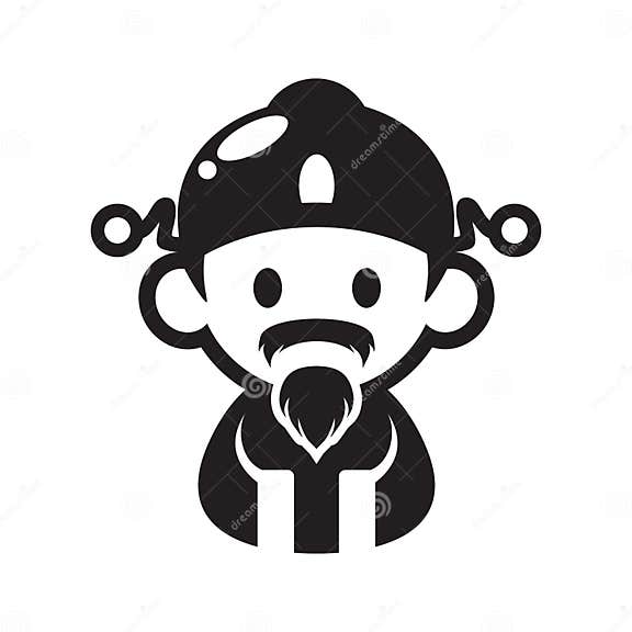 Chinese King. Vector Illustration Decorative Design Stock Vector ...