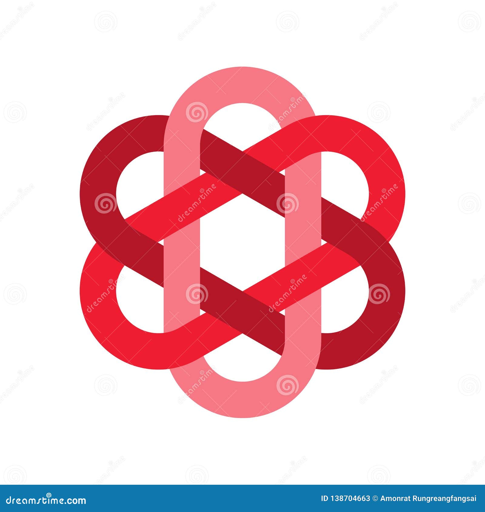 Chinese Knot Vector, Chinese Lunar New Year Flat Style Icon Stock ...