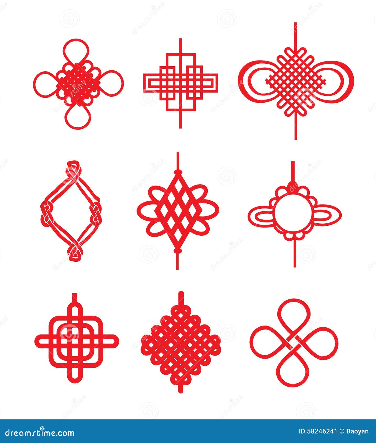 Chinese knots stock vector. Illustration of asian, culture - 58246241