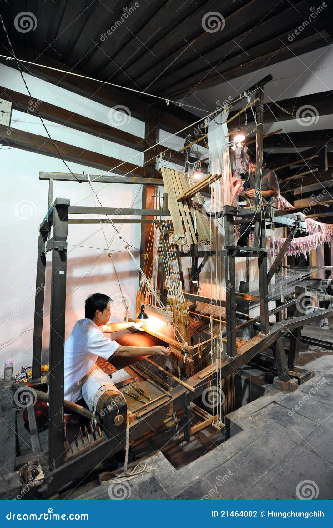 Chinese Laborers Weave Silk Editorial Photography - Image of person ...