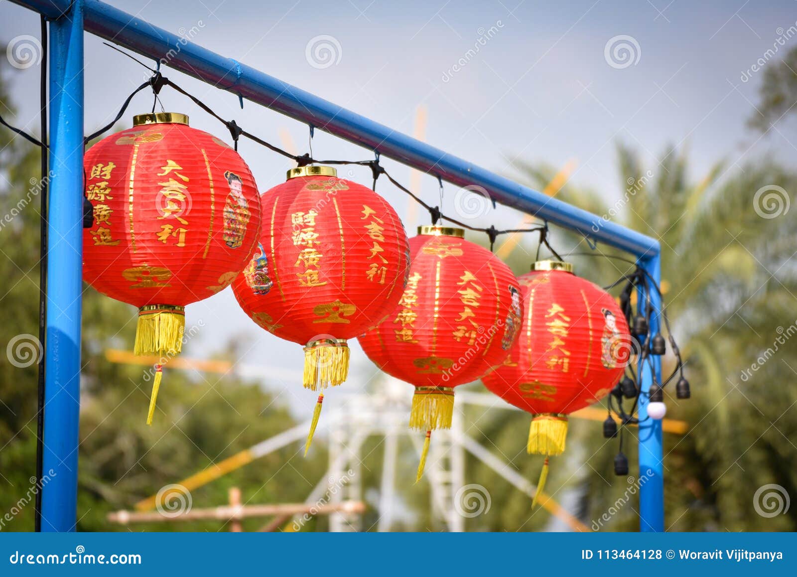 Chinese lamp editorial stock photo. Image of tradition - 113464128