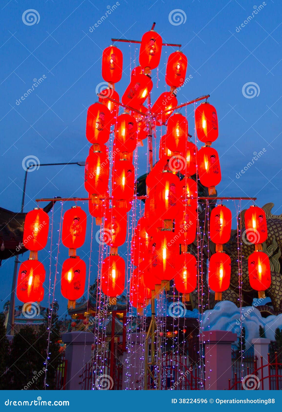 Chinese lamps stock photo. Image of light, decoration - 38224596