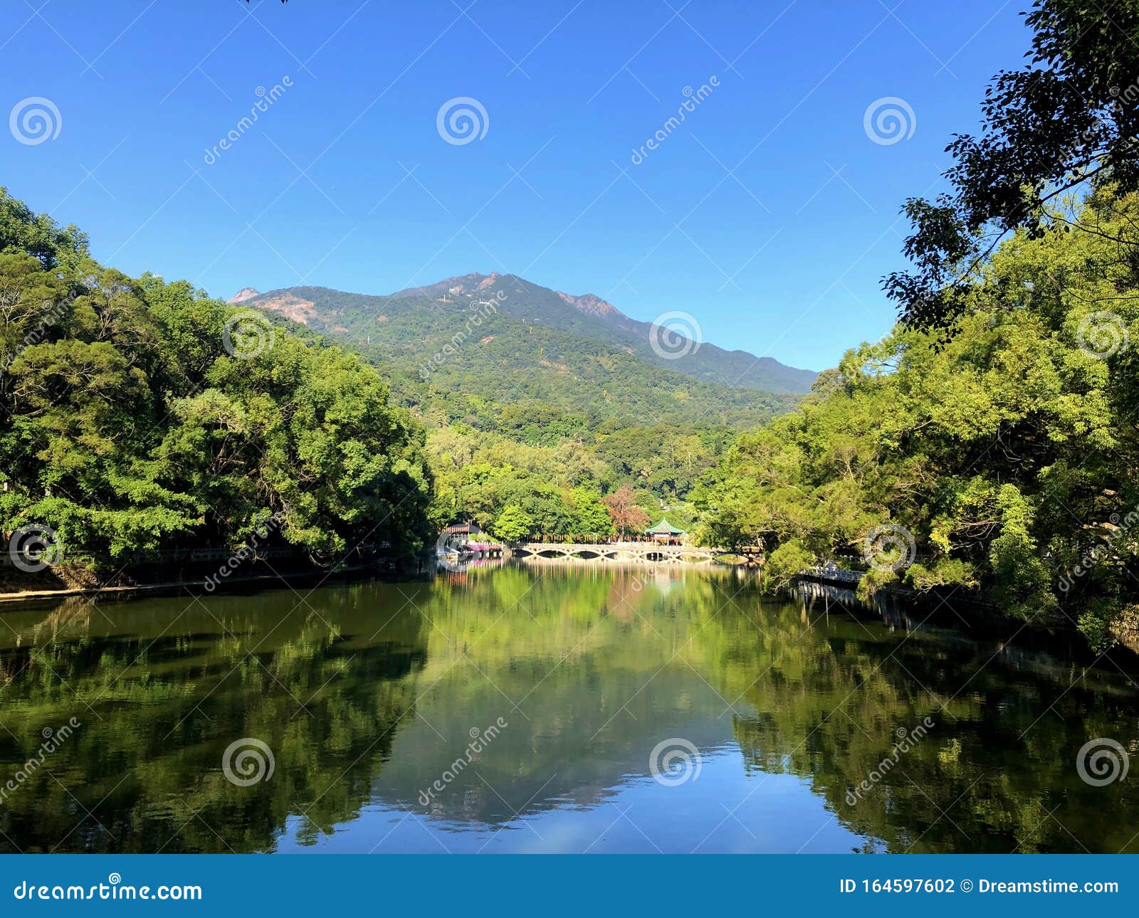 Chinese Landscape - Luo Fu Shan Stock Photo - Image of shan, square ...
