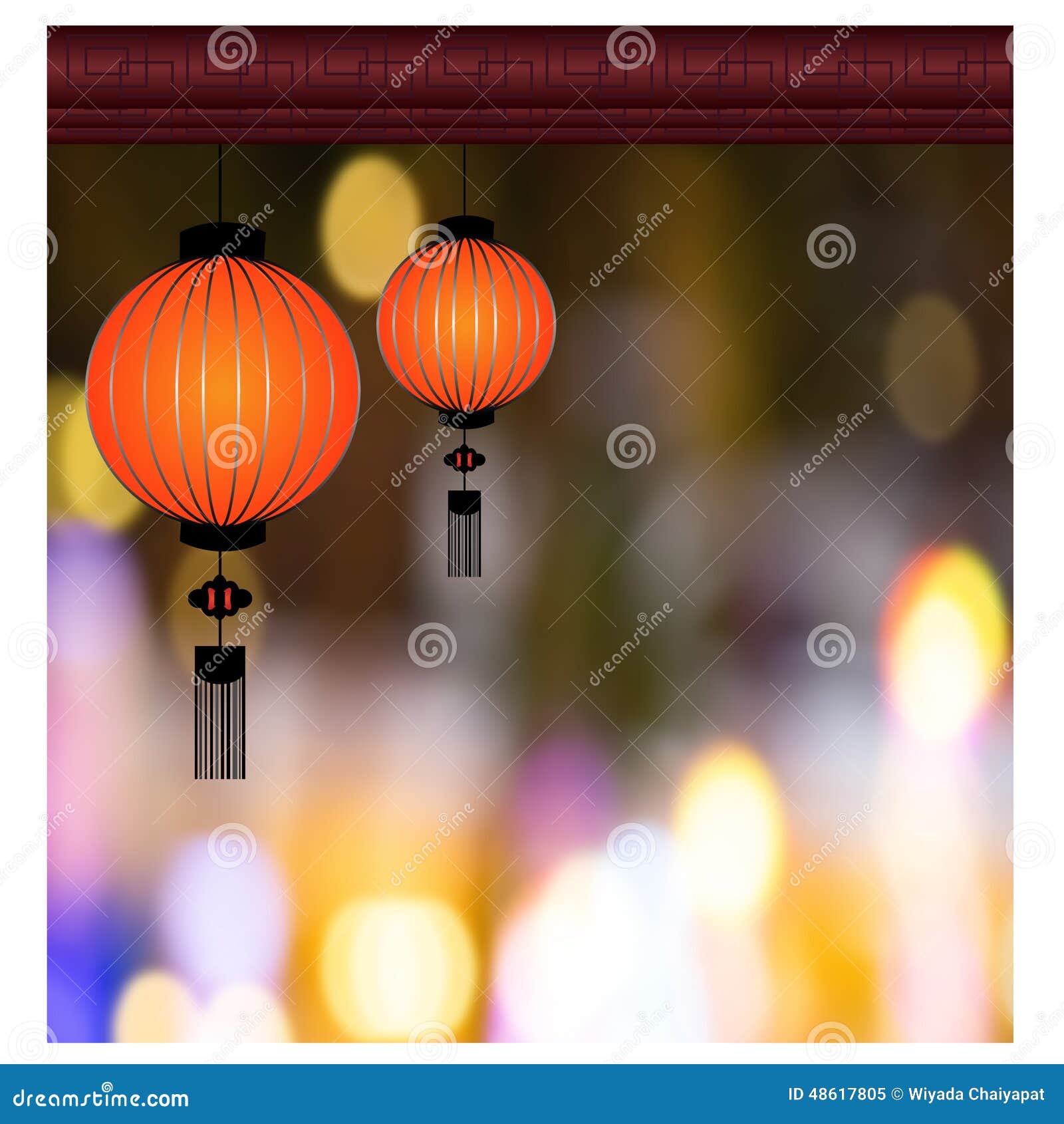 Chinese Lantern Background - Illustration Stock Image - Image of ...