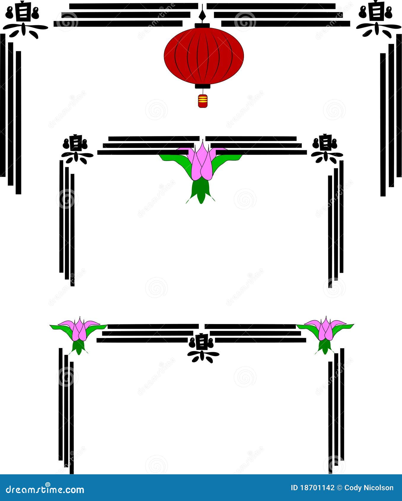 Chinese lantern frames stock illustration. Illustration of chinese ...