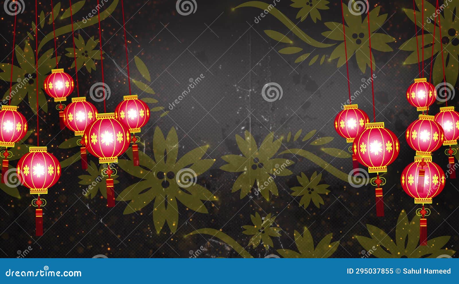 Chinese Lantern Lights Background Animation with Seamless Loop Stock ...
