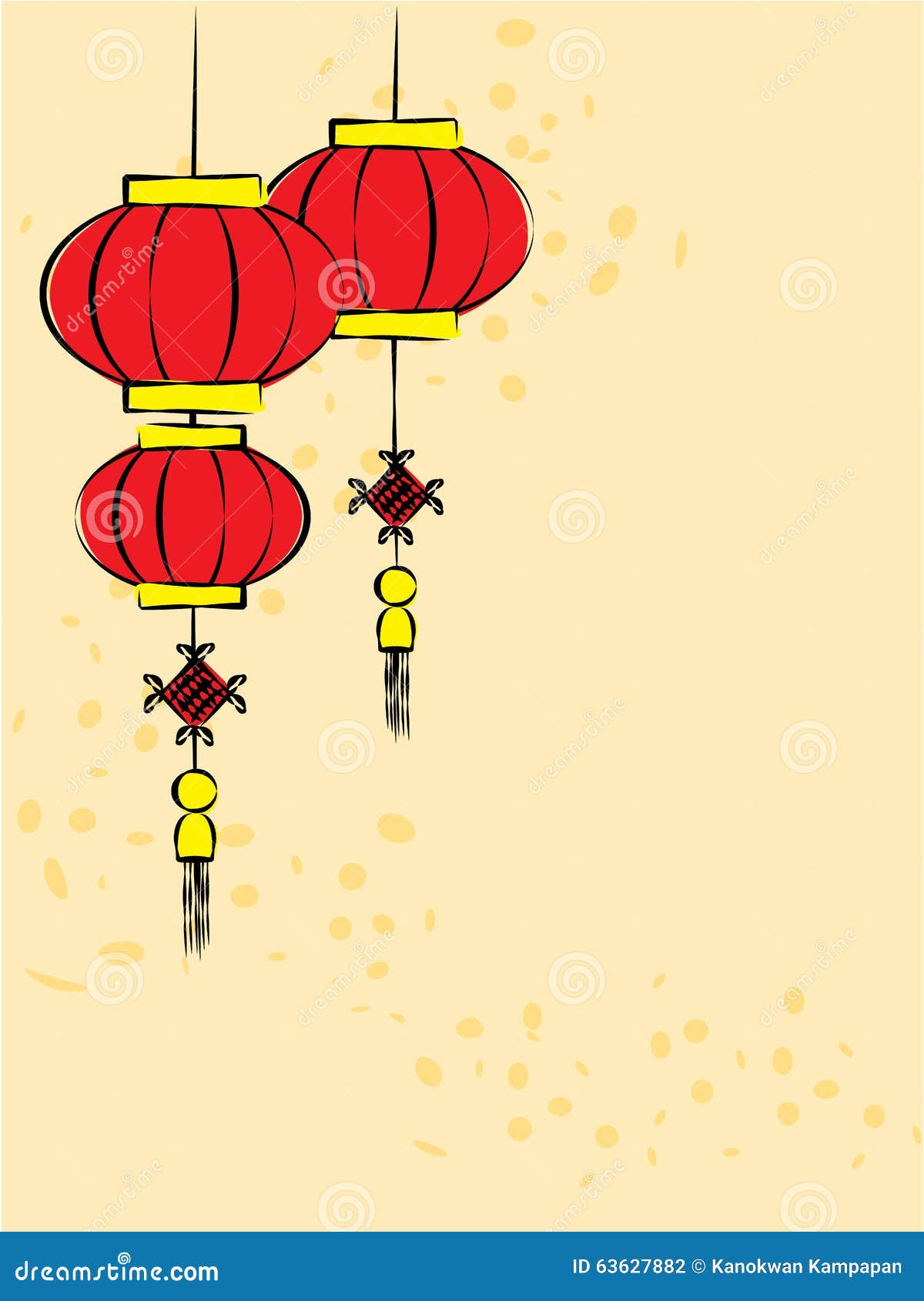 Chinese lanterns vector stock vector. Illustration of happy - 63627882
