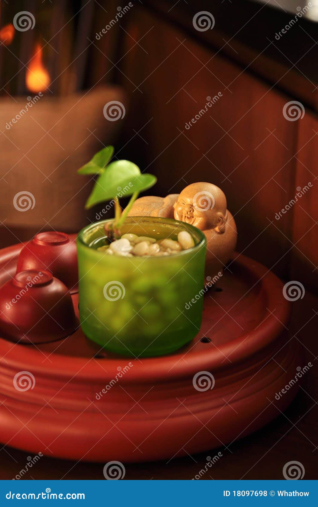 Chinese Laughing Buddha and Tea Set Stock Photo - Image of calm, relax ...