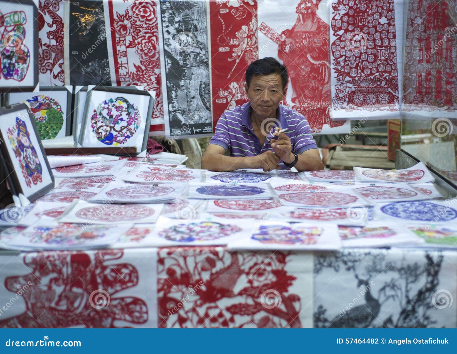 Chinese Linocuts editorial photography. Image of decorative - 57464482
