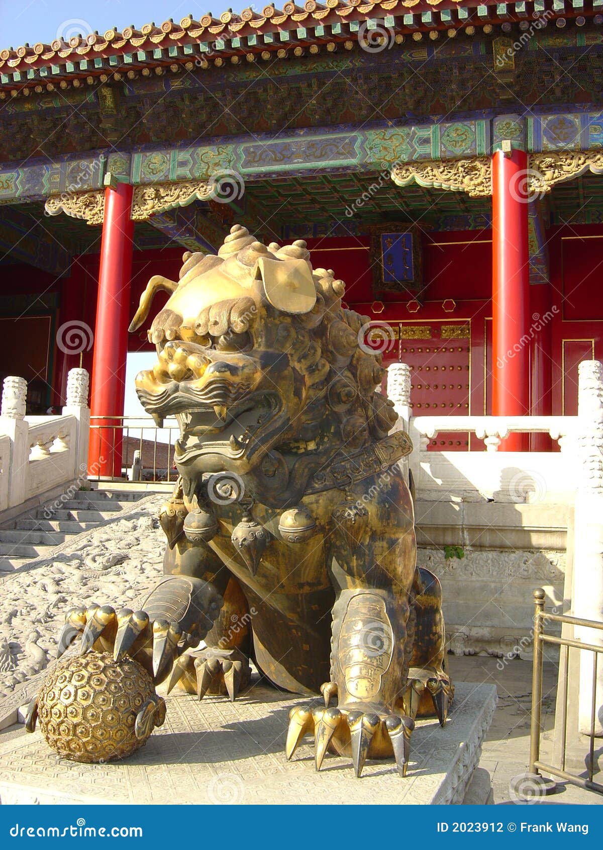 Chinese Lion stock photo. Image of city, qing, forbidden - 2023912