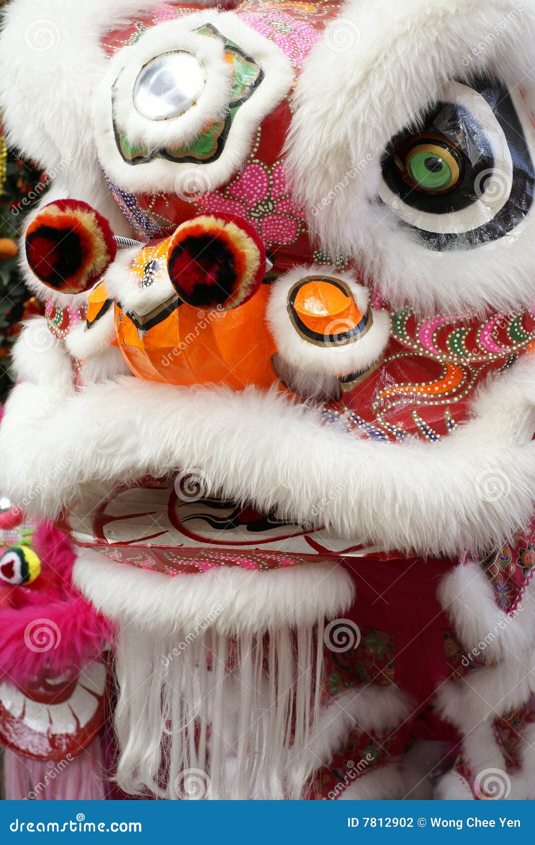 Chinese lion dance head stock photo. Image of chinese - 7812902