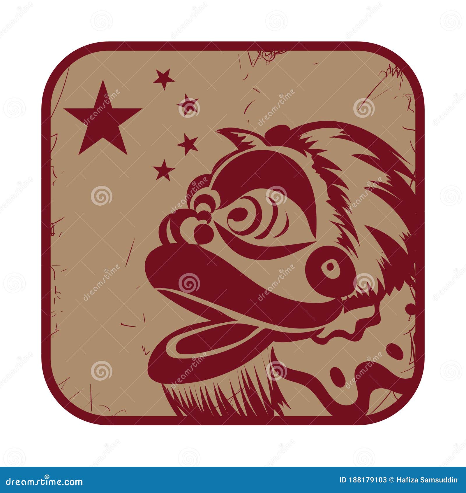 Chinese Lion. Vector Illustration Decorative Design Stock Vector ...