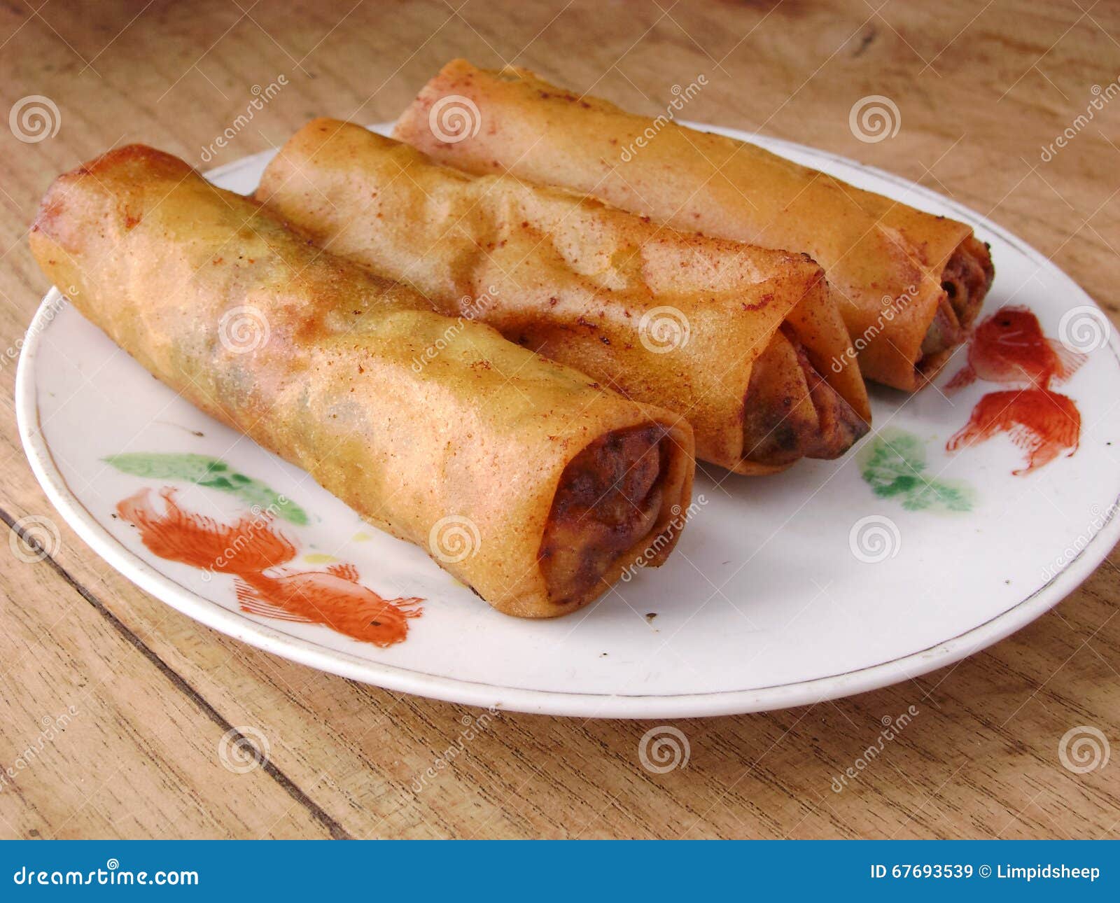Crispy Chinese Egg Rolls stock image. Image of chili - 67693539