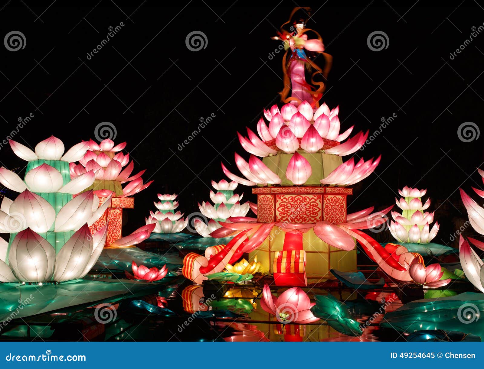 Lotus Lantern In The Gardens Royalty-Free Stock Photography ...
