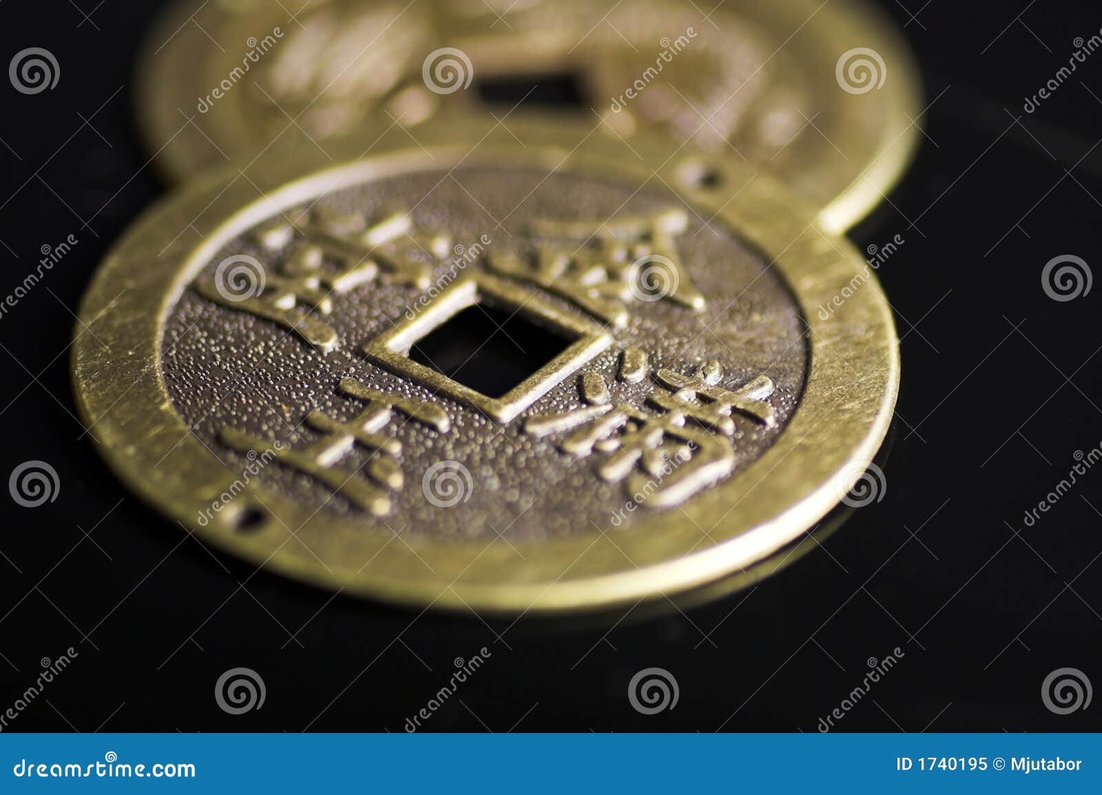 Chinese lucky coins stock image. Image of symbols, esoteric - 1740195