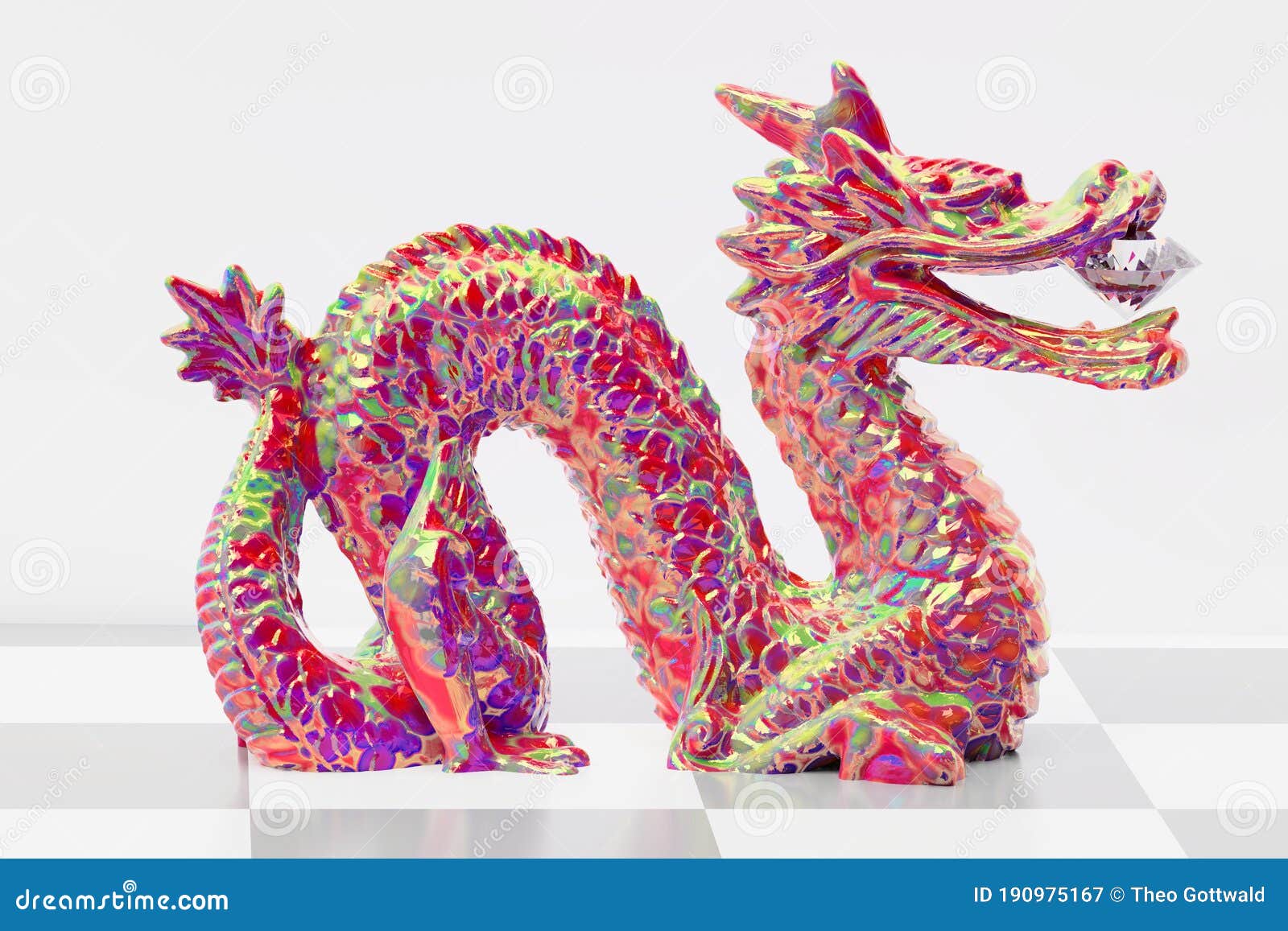 Chinese Lucky Dragon stock image. Image of design, artwork - 190975167