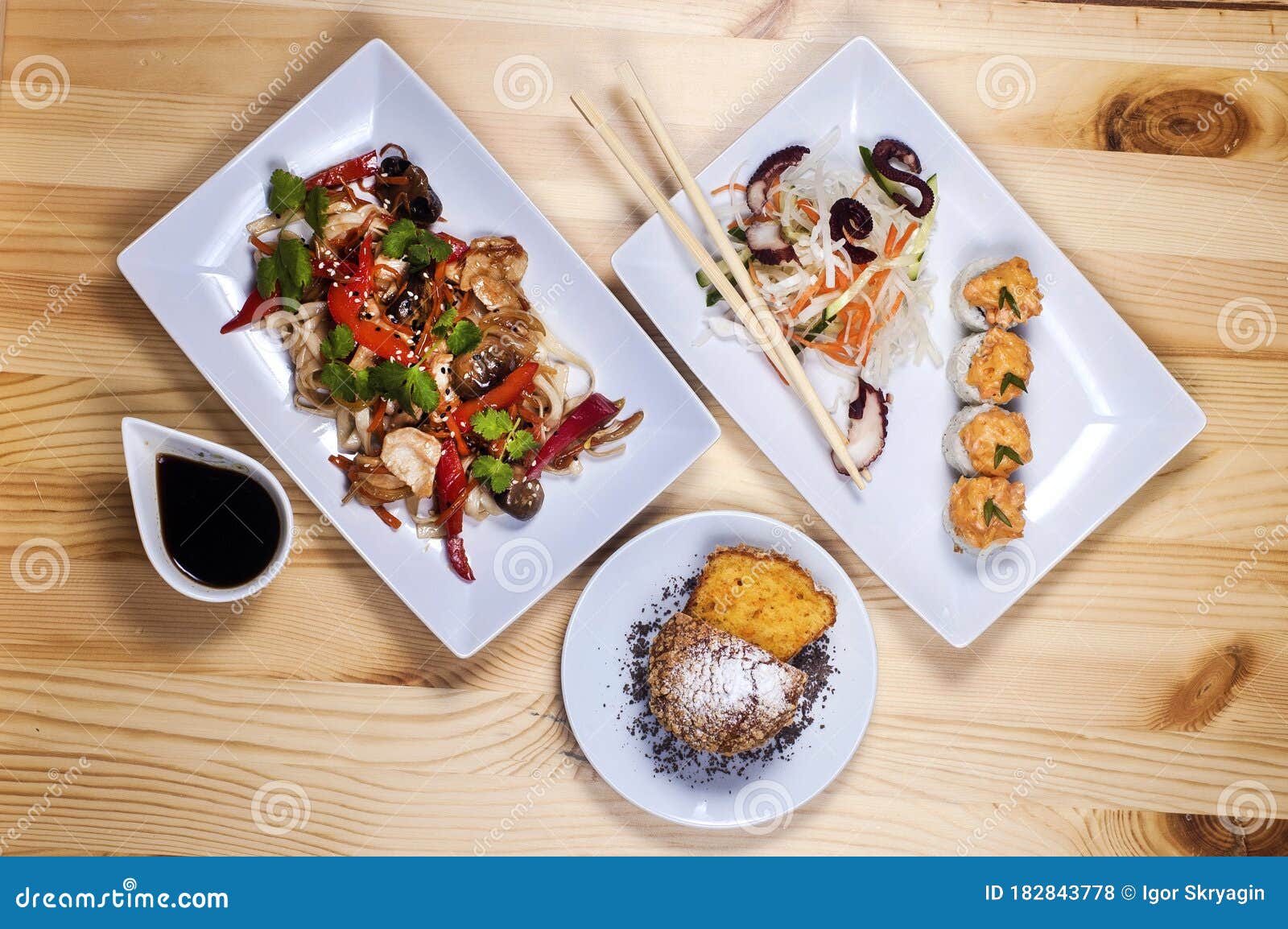 Chinese lunch stock photo. Image of cuisine, chinese - 182843778