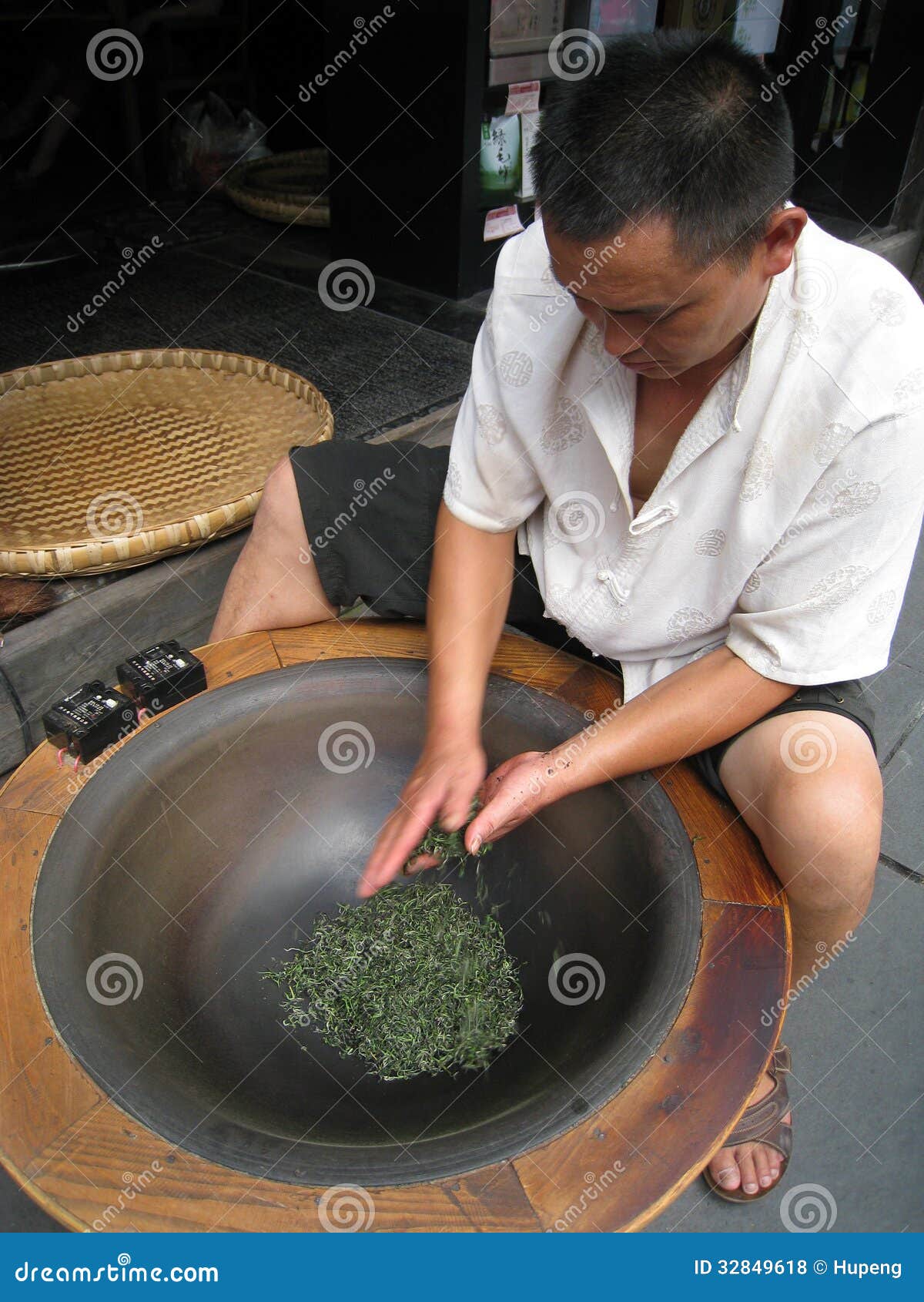 Chinese man is making tea editorial stock photo. Image of ancient ...