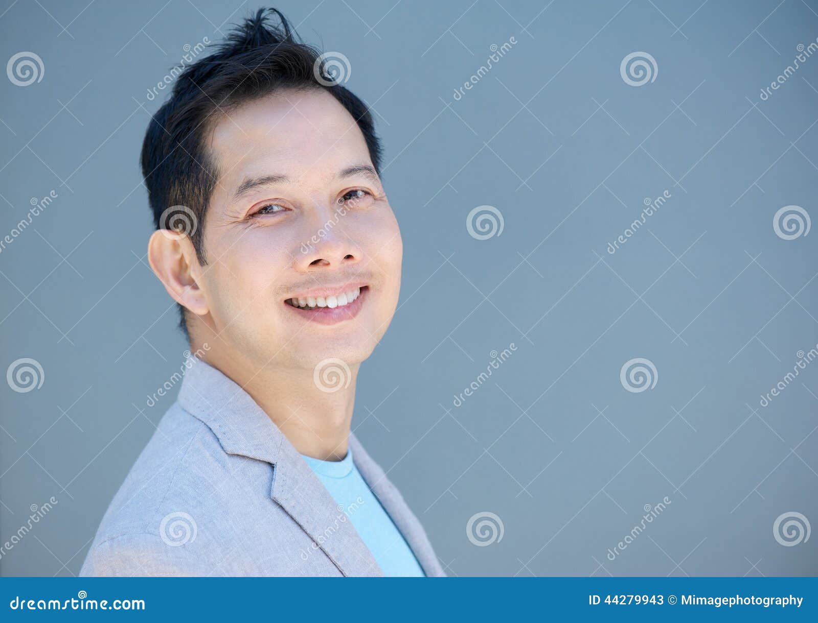 Chinese man smiling stock image. Image of closeup, confidence - 44279943