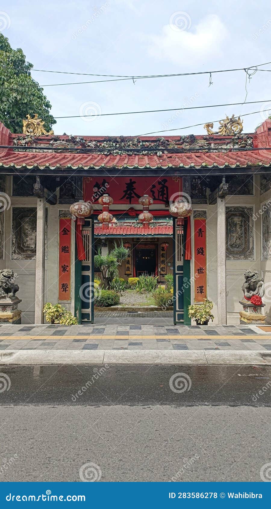 Chinese mansion in medan stock photo. Image of heritage - 283586278