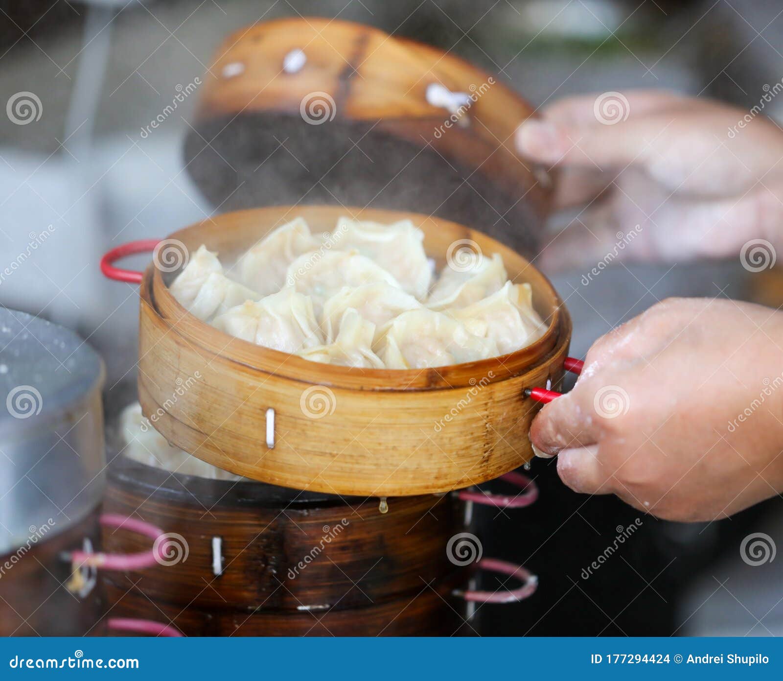 Chinese Manti is Cooked in a Mantle Stock Photo - Image of japanese ...