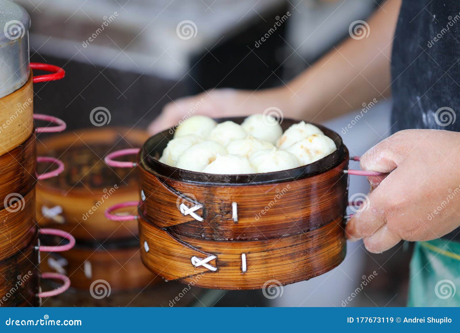 Chinese Manti is Cooked in a Mantle Stock Image - Image of appetizer ...