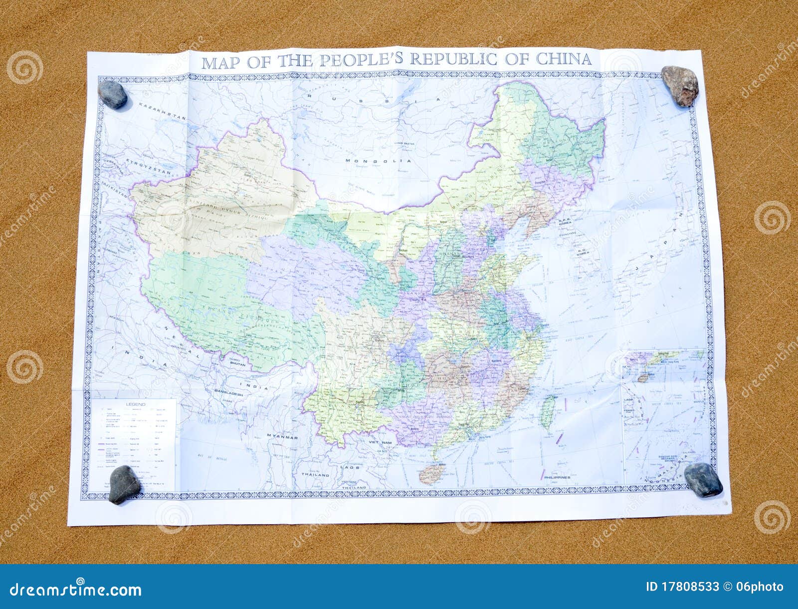 Chinese Map on Isolated Desert Stock Image - Image of holiday, studio ...