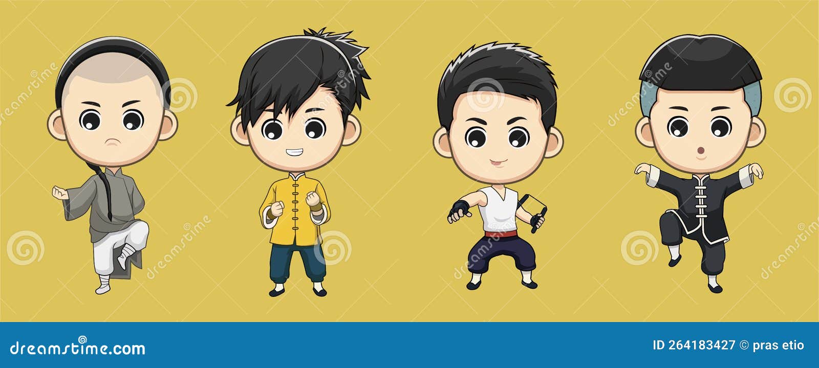 Cool Chinese Martial Arts Character Stock Vector - Illustration of ...