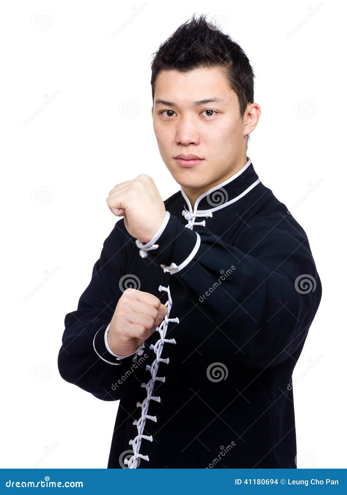Chinese Master Ready To Fight Stock Photo - Image of pose, strength ...
