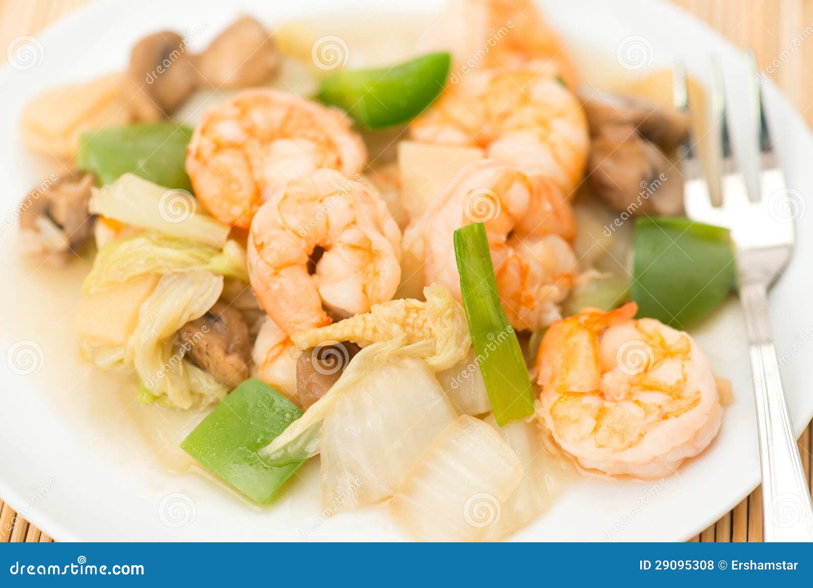 Chinese Meal - Prawns with Mixed Vegetables Stock Photo - Image of ...