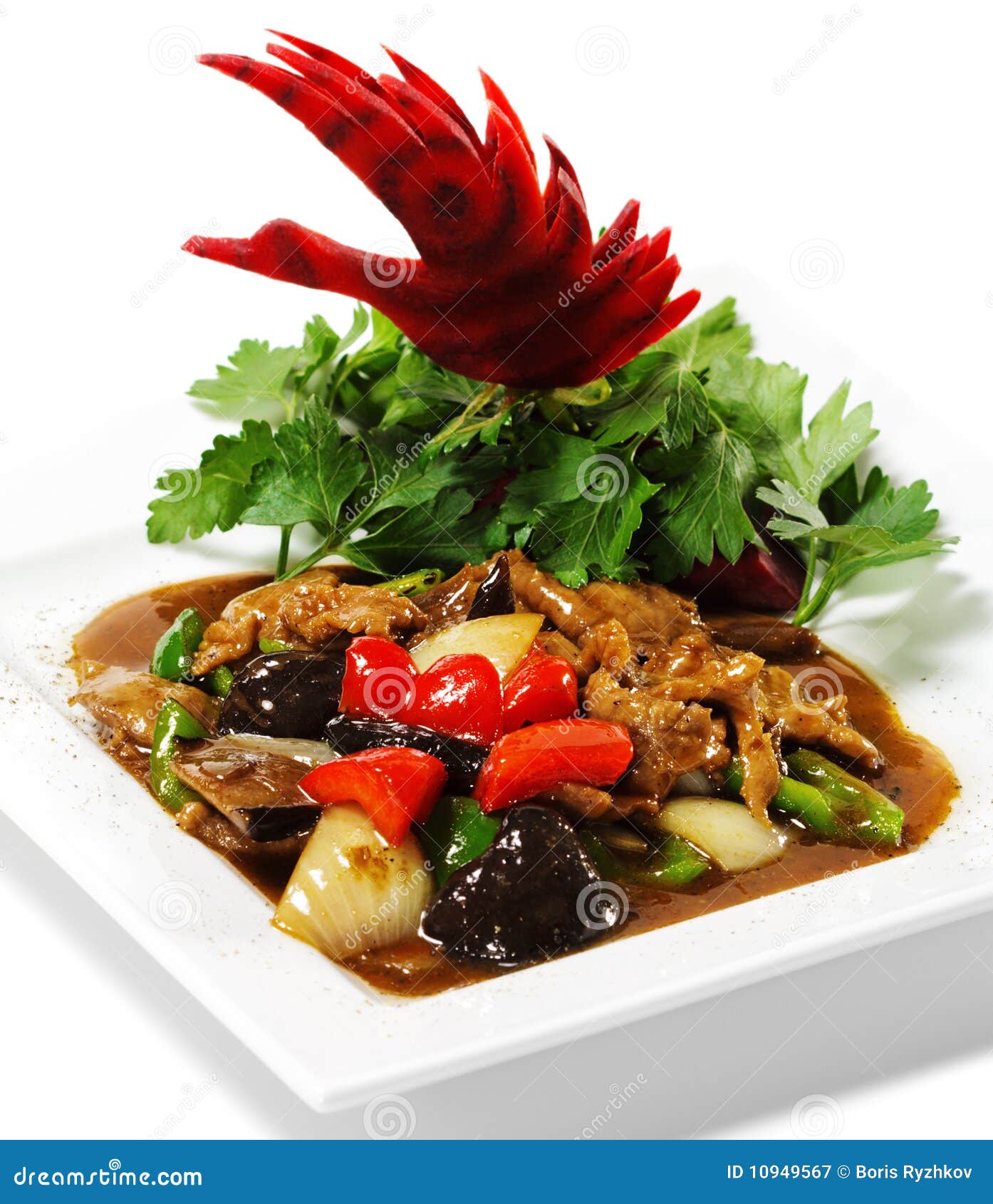 Chinese - Meat With Black Fungus Stock Photo | CartoonDealer.com #9856416