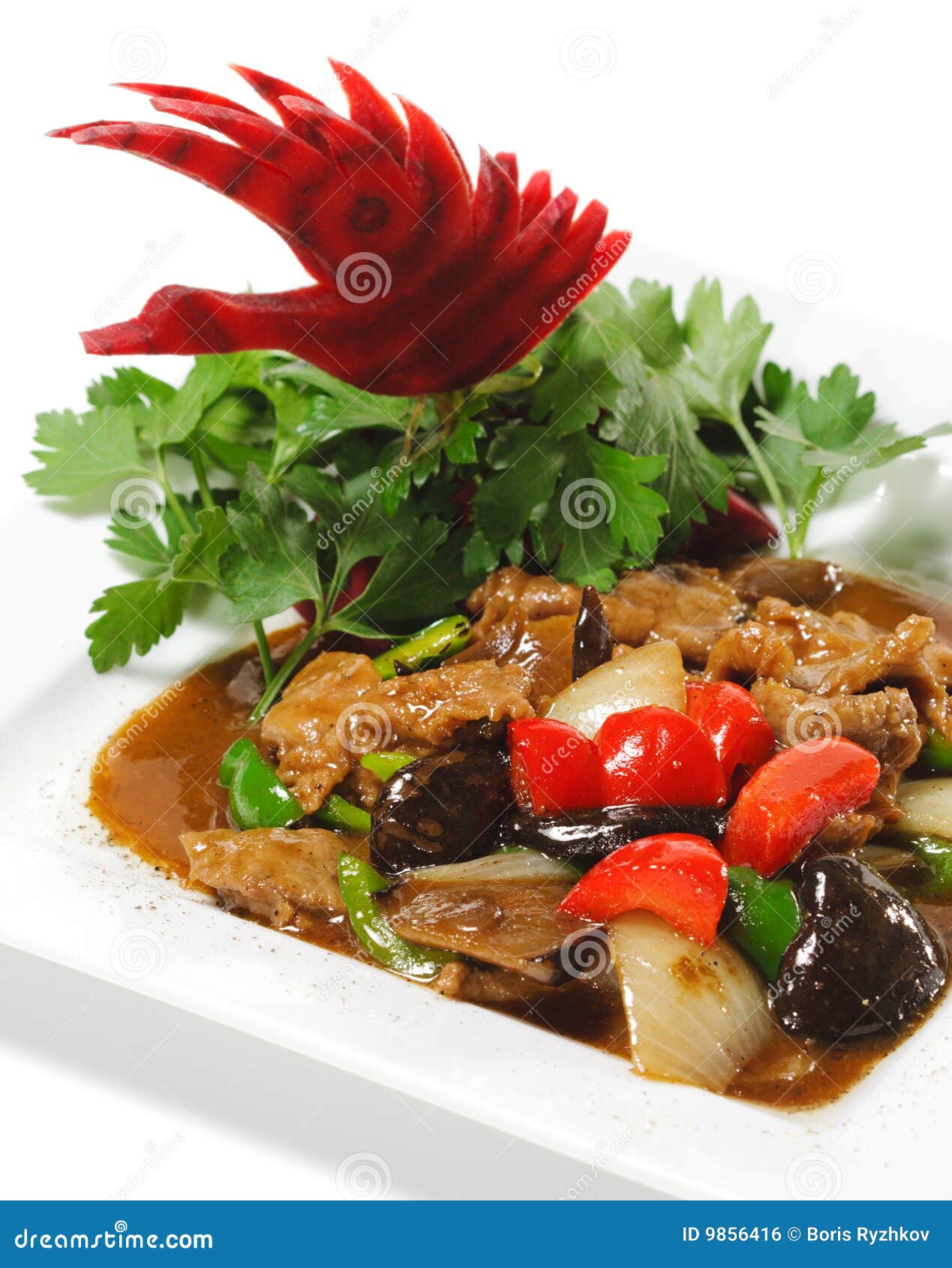 Chinese - Meat With Black Fungus Stock Photo | CartoonDealer.com #9856416