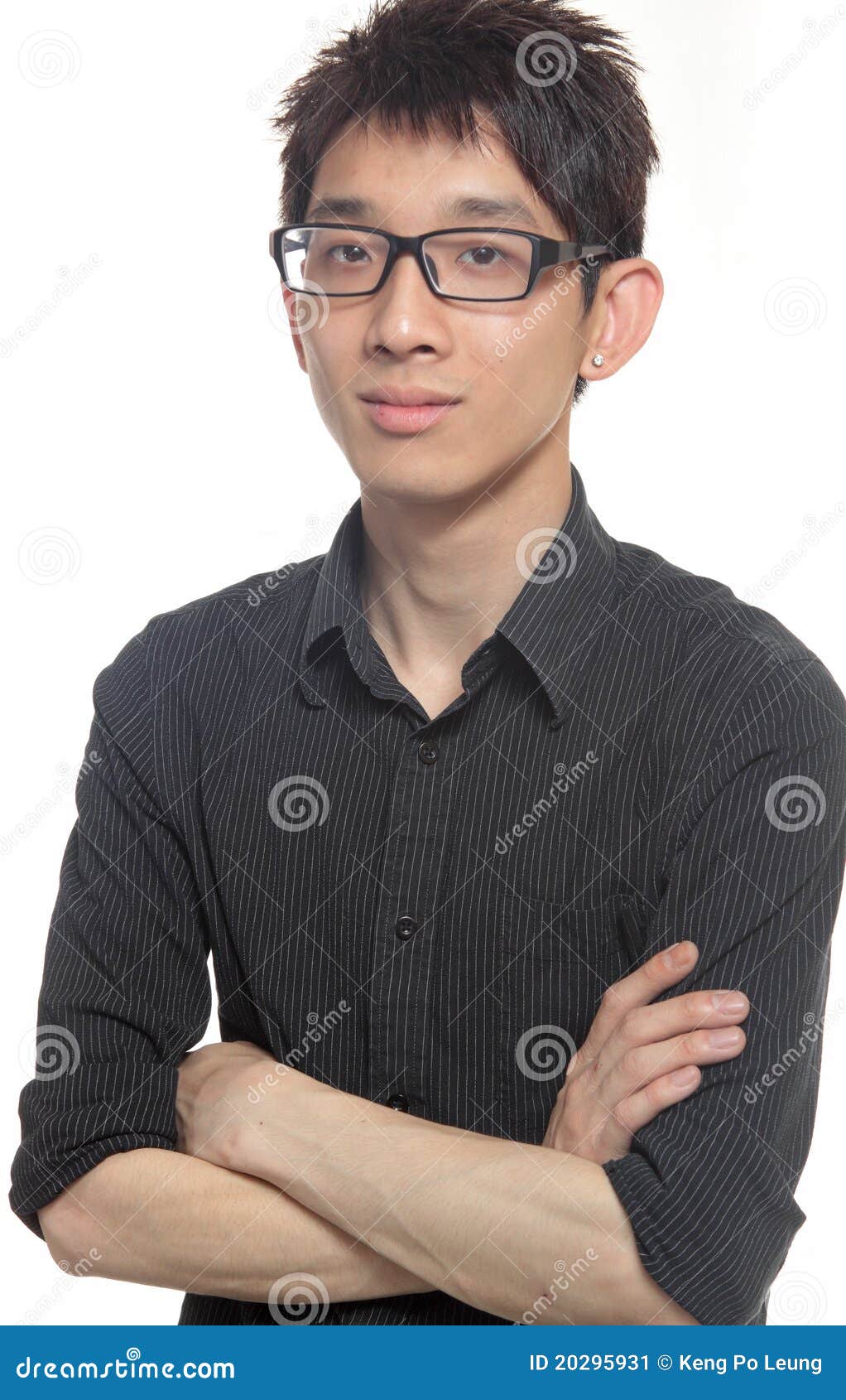 Chinese Men Face the Camera Smiling Stock Image - Image of corporate ...