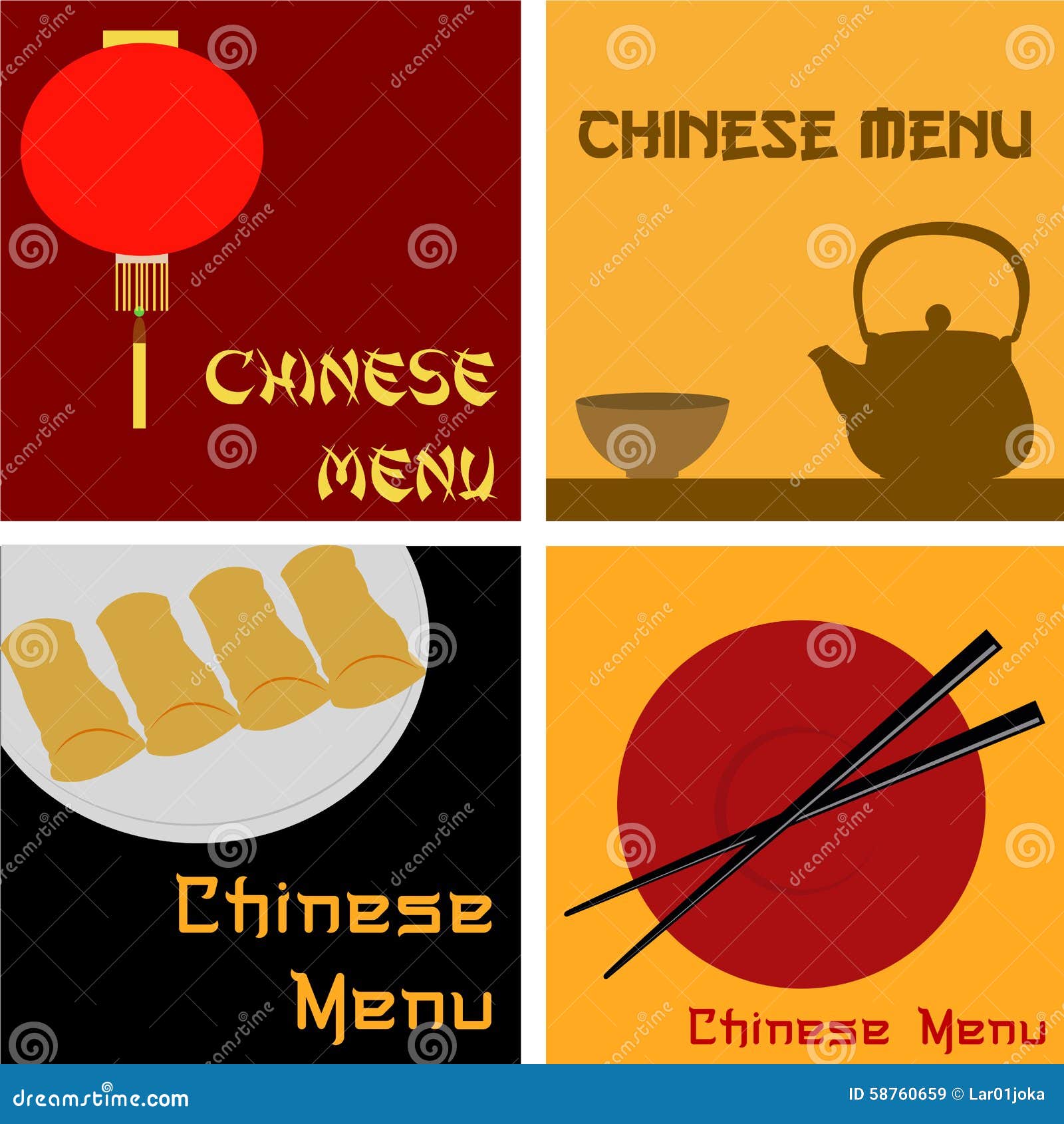 Chinese menu stock illustration. Illustration of chinese - 58760659