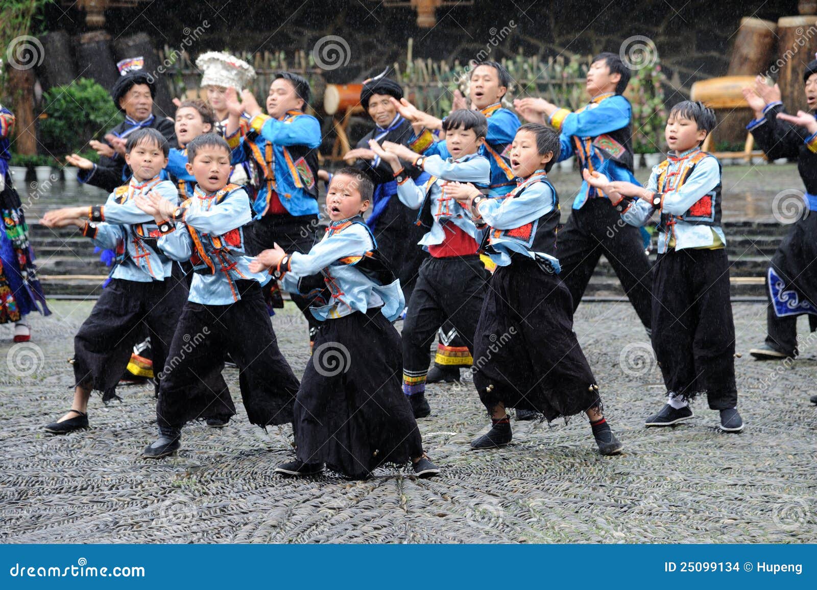 The chinese miao dancing editorial stock image. Image of actress - 25099134