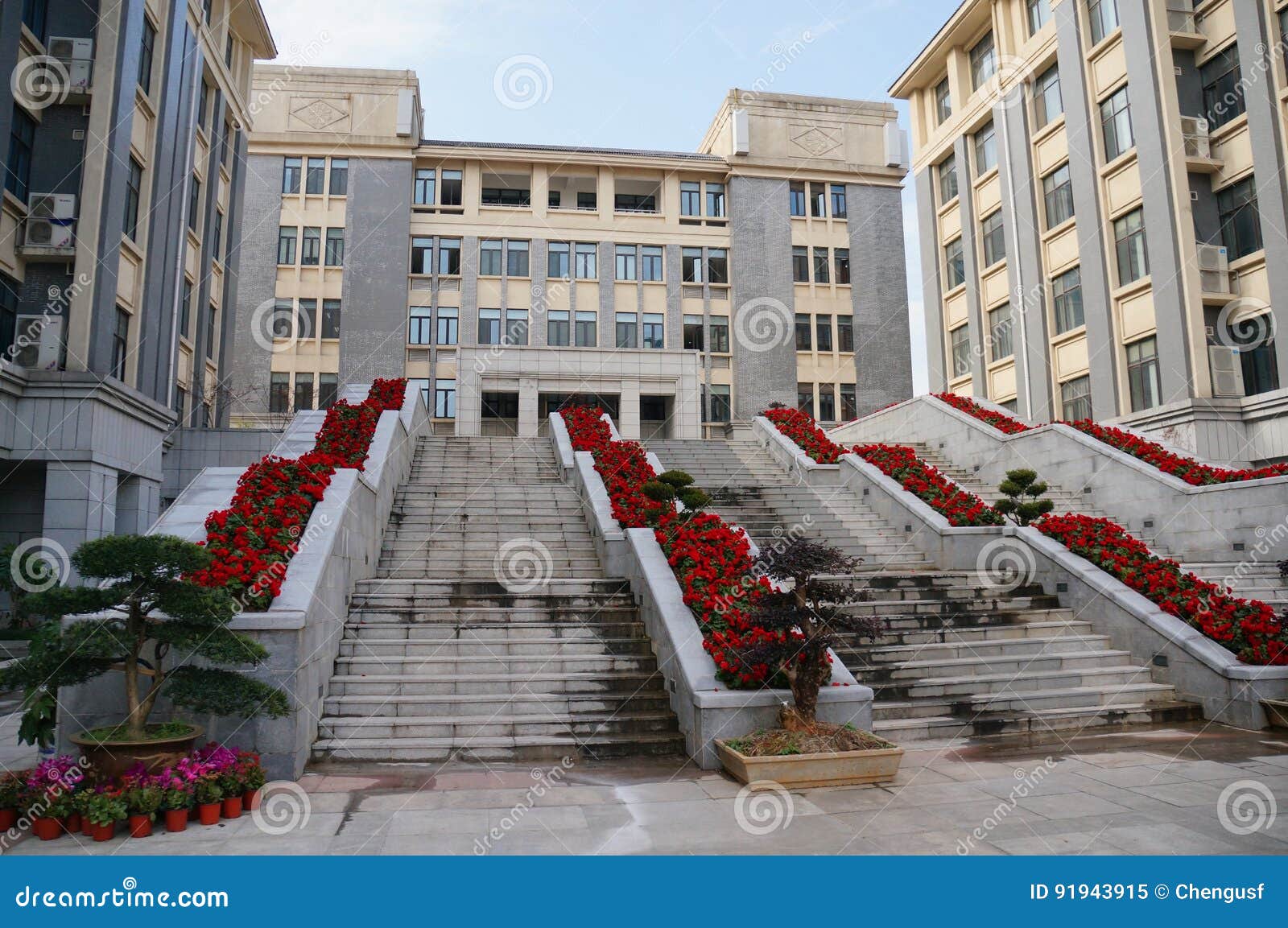 A Chinese middle school stock image. Image of asian, architecture ...