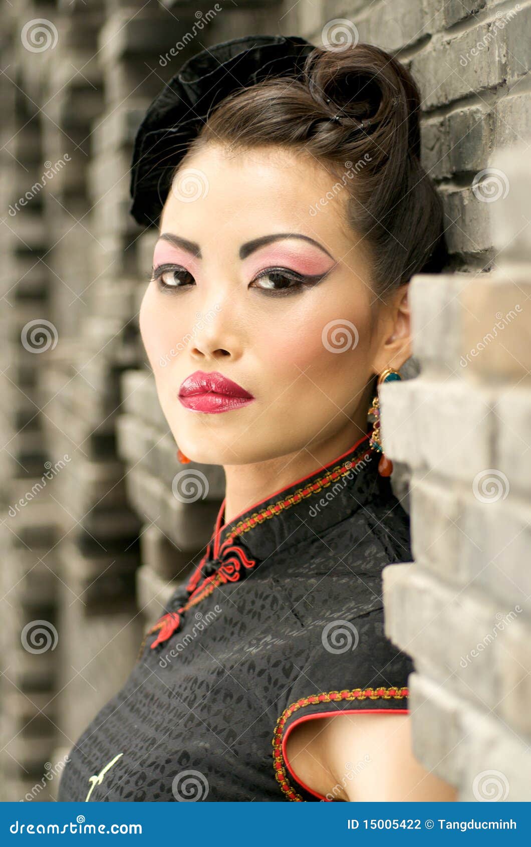 Chinese Model outdoor stock photo. Image of portrait - 15005422