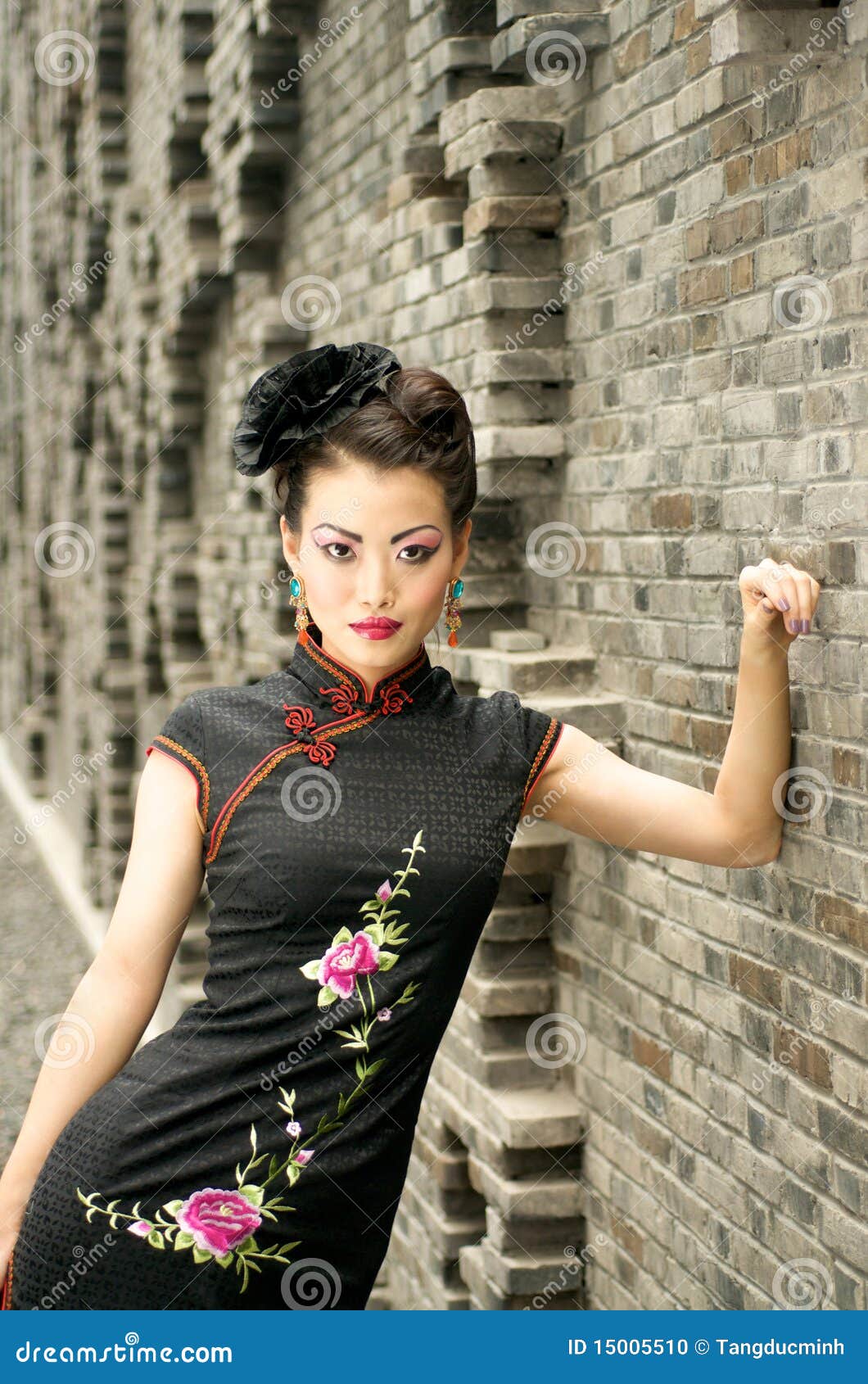 Chinese Model outdoor stock photo. Image of attractive - 15005510
